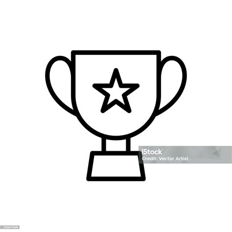 트로피 컵 스타 아이콘입니다 간단한 그림 윤곽선 스타일 스포츠 기호입니다 Championship에 대한 스톡 벡터 아트 및 기타 이미지 Championship 경기