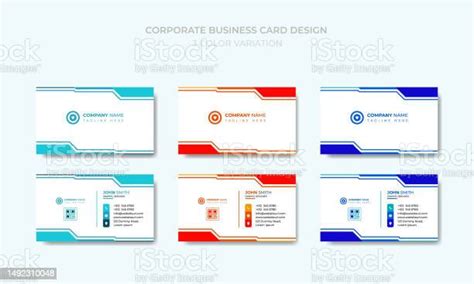 현대 창의적이고 깨끗한 명함 템플릿 디자인은 3 가지 색상 테마 프리미엄 벡터입니다 0명에 대한 스톡 벡터 아트 및 기타 이미지 0명 광고 명함 Istock