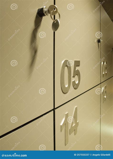 Numbered Lockers With Keys To Leave Your Bags At The Entrance In Museum