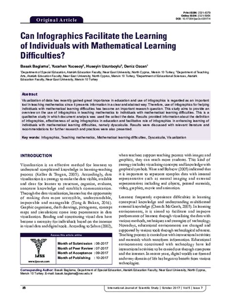 Pdf Can Infographics Facilitate The Learning Of Individuals With Mathematical Learning