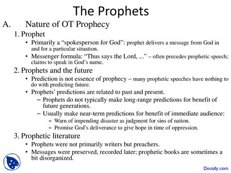 Prophets Introduction To Christianity Lecture Slides Slides Religion Docsity