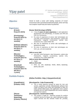 Vijay Patel Cv PDF