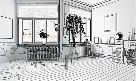 퍼니 시드 아파트 먼 트 3d 일러스트레이션 0명에 대한 스톡 사진 및 기타 이미지 0명 가구 가정의 방 Istock