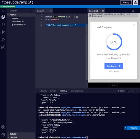 Test Runner Failed Learn Bash Scripting By Building Five Programs Page 2 Backend