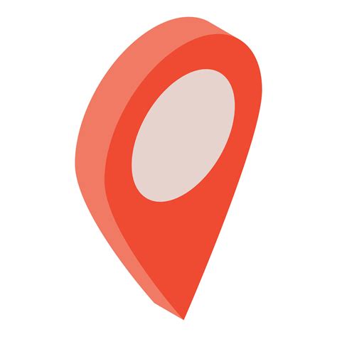 Red Gps Pin Icon Isometric Style Vector Art At Vecteezy