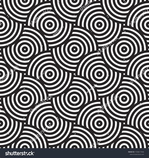 Circle Seamless Pattern Seamless Circle Vector Stock Vector Royalty