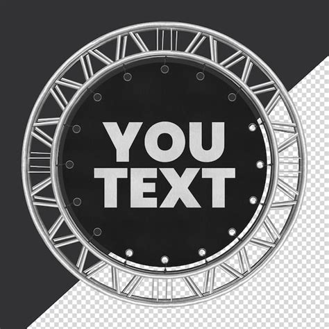 Premium Psd Circular Metal Grid For Event Texts