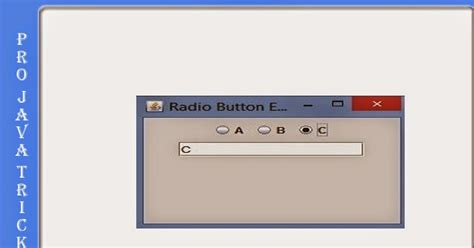 Tutorial On Jradio Button In Java ~ Projavatricks
