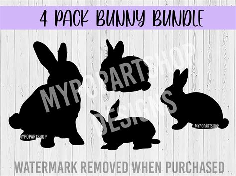 Bunny Svg Bundle Bunny Svg Bunny Silhouette Svg Bunny Sil Inspire