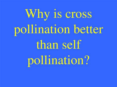 How Is Cross Pollination Better Than Self Pollination At Eula Lofgren Blog