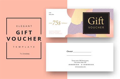 트렌디한 추상 선물 바우처 카드 서식 파일이입니다 예술적 스트로크 패턴으로 현대 할인 쿠폰 또는 인증서 레이아웃 패션 밝은 배경