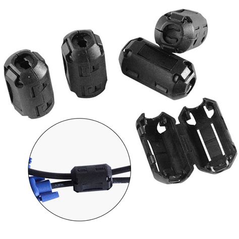 Components Filters 5 Pcs 3 5mm Clip On Ferrite Rin Vicedeal