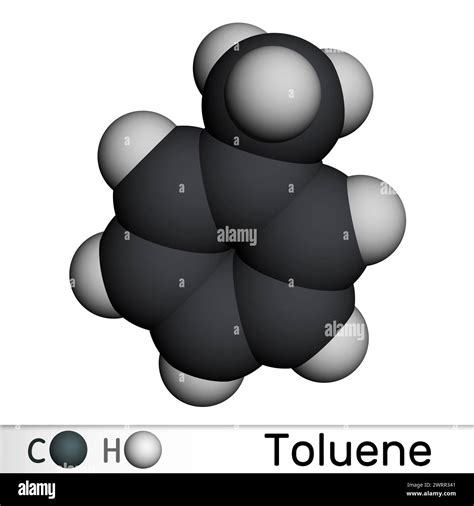 Toluene Toluol C7h8 Molecule Methylbenzene Aromatic Hydrocarbon Molecular Model 3d