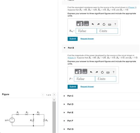 Solved Find The Equivalent Resistance Seen By The Source In The