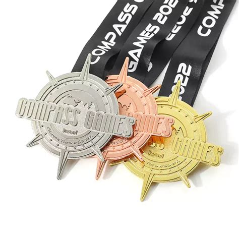 Compass Game Gold Silver Red Bronze Carnival Medal Hesank