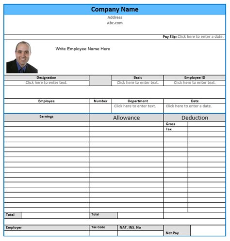 Salary Slip Templates Free Printable Word Excel PDF