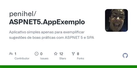 Github Penihelaspnet5appexemplo Aplicativo Simples Apenas Para Exemplificar Sugestões De