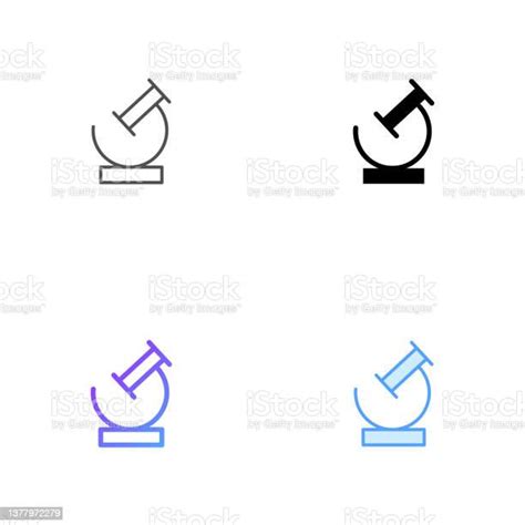 편집 가능한 스트로크와 네 가지 스타일의 실험실 아이콘 디자인 선 솔리드 플랫 라인 및 색상 그라데이션 라인 웹 페이지 모바일 앱 Ui Ux 및 Gui 디자인에 적합합니다