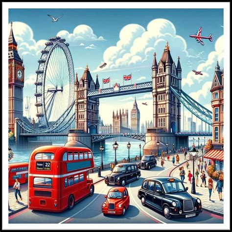 Caricature De Londres Londres Imprimable Impression De Londres