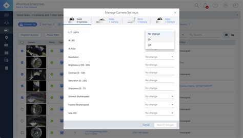 Camera Batch Actions Rhombus Support