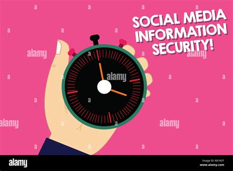 Handwriting Text Writing Social Media Information Security Concept
