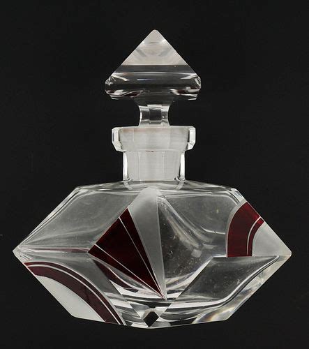 Art Deco Karl Palda Cut Glass Perfume Bottle For Sale At Auction On