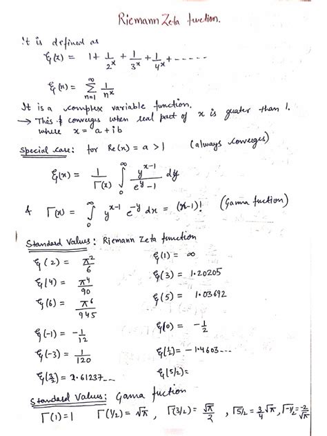Riemann Zeta Function Pdf