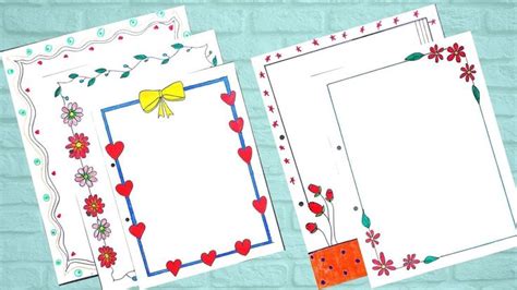Two Cards With Hearts And Bows On Them