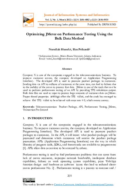 Pdf Optimizing Jmeter On Performance Testing Using The Bulk Data Method