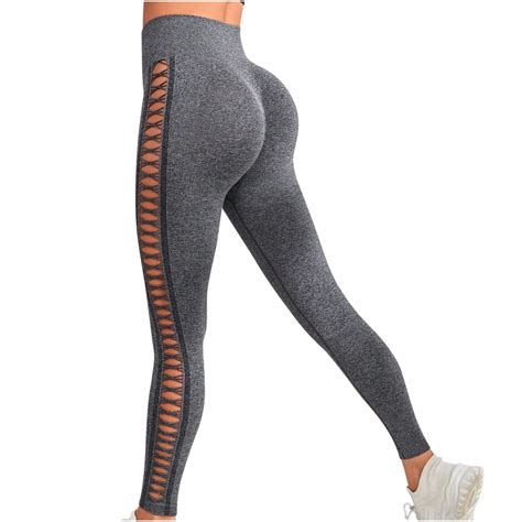 Yanhoo Cut Out Leggings For Women High Waisted Butt Lift Workout