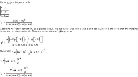 Yates Correction Assignment Help Statistics Homework Help