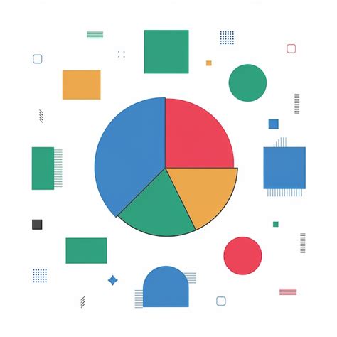 A Vibrant And Colorful Pie Chart Divided Into Three Segments Premium Ai Generated Vector
