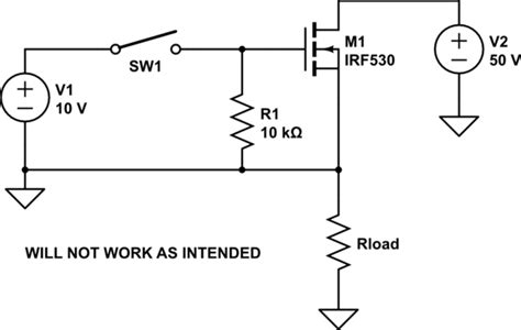 Mosfet N Channel As High Side Switch Is Always On Electrical Engineering Stack Exchange