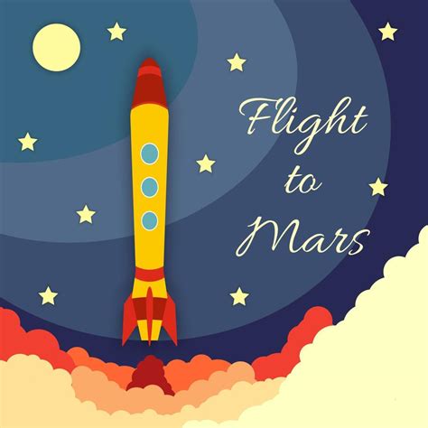 Space Rocket Launch Vector Illustration With Flying Rocket Space Travel Project Development