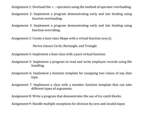 Assignment 1 Overload The Operators Studyx