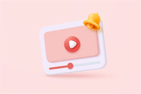 분홍색 배경의 프레임에 라이브 스트리밍과 감정이 있는 3d 소셜 미디어 소셜 미디어 온라인 재생 비디오 벨 경고 알림 개념 3d 라이브 엔터테인먼트 아이콘 벡터 렌더링 그림