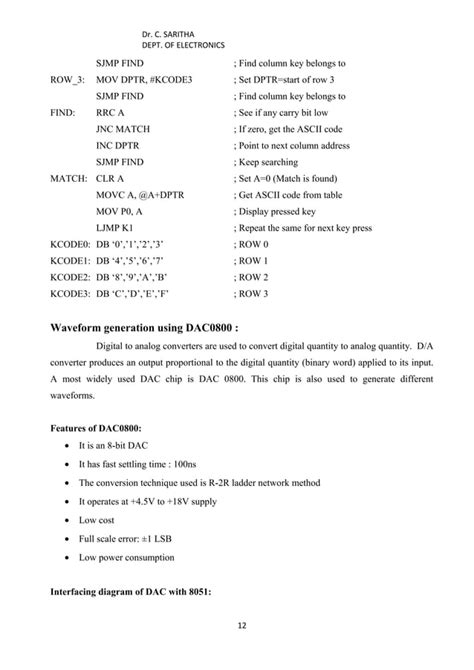 Unit Iv Microcontrollers Final Pdf