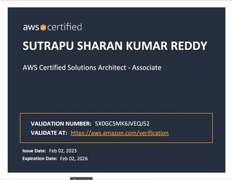 Sharan Kumar Reddy Sutrapu On Linkedin Aws Cloudarchitecture Awscertified Cloudcomputing