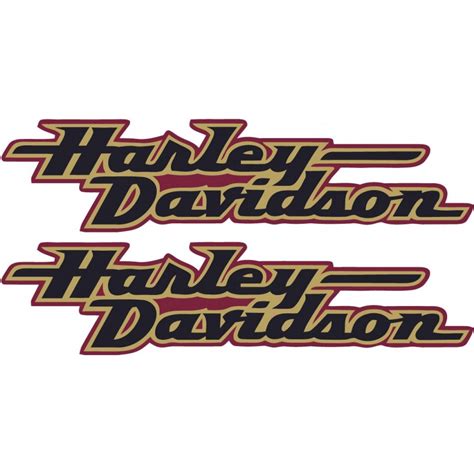 Harley Davidson Lettering Logo Stickers Decals 2x Decalshouse