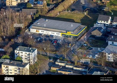 Aerial View Netto Supermarket In The Housing Estate Manfred Billinger Straße In The District