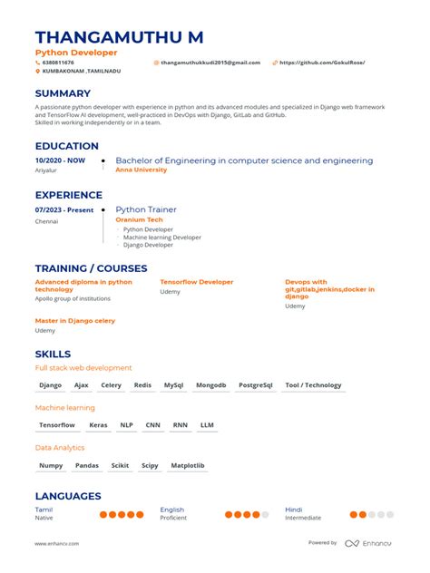 Resume Color Pdf Python Programming Language Cloud Computing