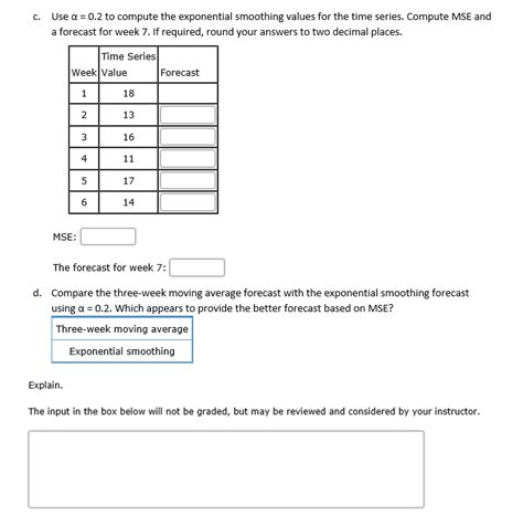 solved problem 6 05 consider the following time series data