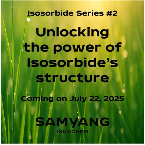 🔍 Isosorbide Series Episode 2 Youll See Why This Structure Makes