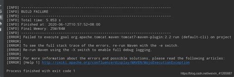 Springmvc启动tomcat出现failed To Execute Goal Orgapachetomcatmaven