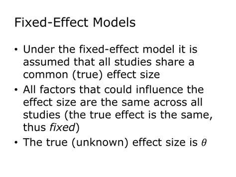 Ppt Eval 6970 Meta Analysis Fixed Effect And Random Effects Models Powerpoint Presentation