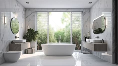 현대적인 욕실 디자인 고급스러운 대리석 바닥과 넓은 창문 현대의 배경 현대적 배경 욕실 배경 이미지 Hd 현대의 현대적 욕실 배경 사진 무료 다운로드 Lovepik