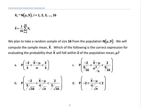 Solved Continuous Random Variables