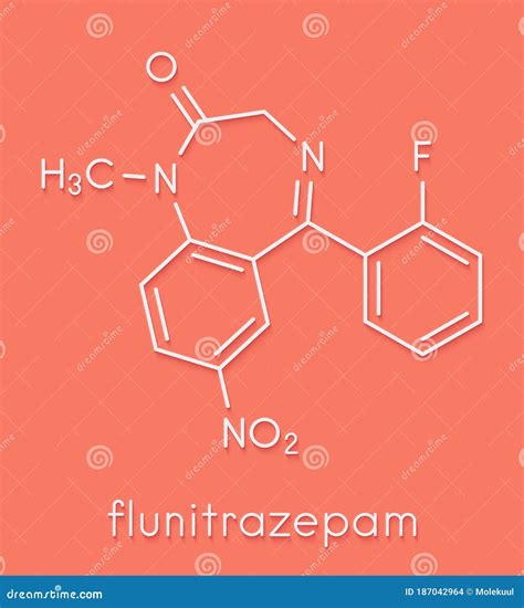 Flunitrazepam Drug Molecule It Has Hypnotic Sedative Anxiolytic