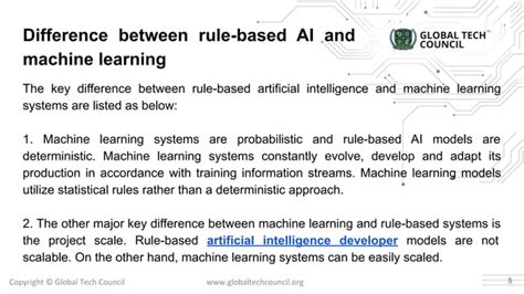 The Key Differences Between Rule Based Ai And Machine Learning Ppt