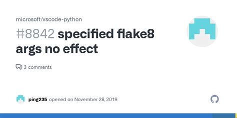 specified flake8 args no effect · issue 8842 · microsoft vscode python